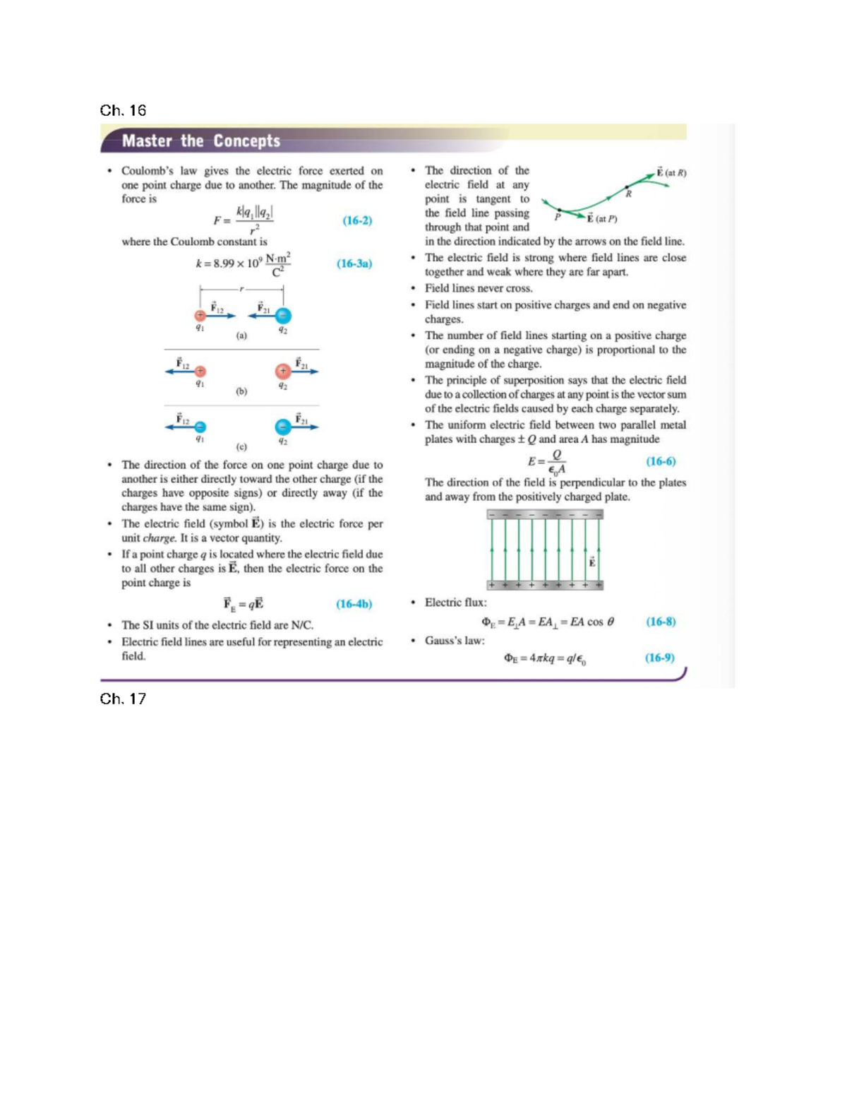 Ch. 16-20 Mastering Electric and Magnetic Concepts in PHYS 1008 - Studocu