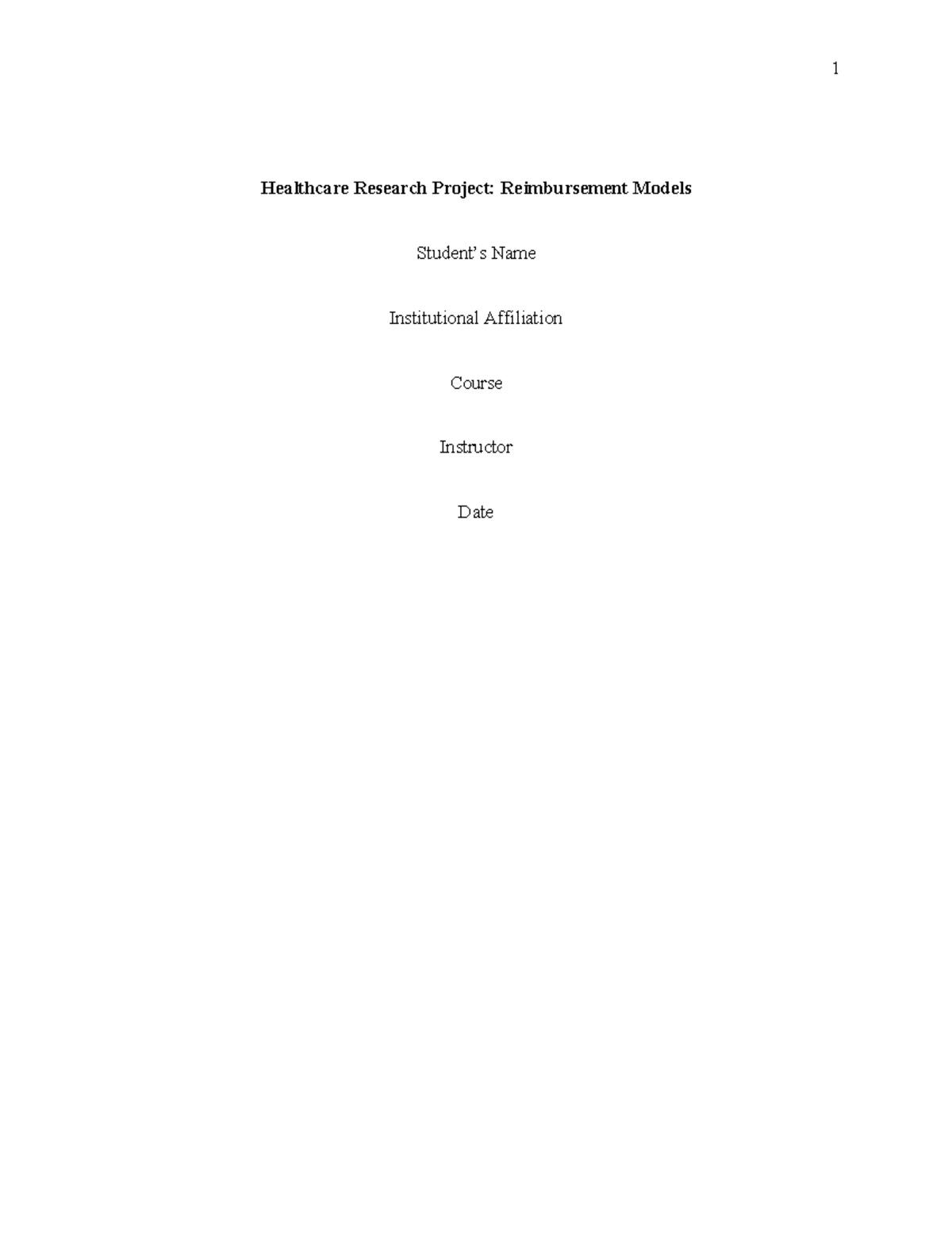 Healthcare Reimbursement Models: OPPS, RBRVS, and APCs Analysis - Studocu