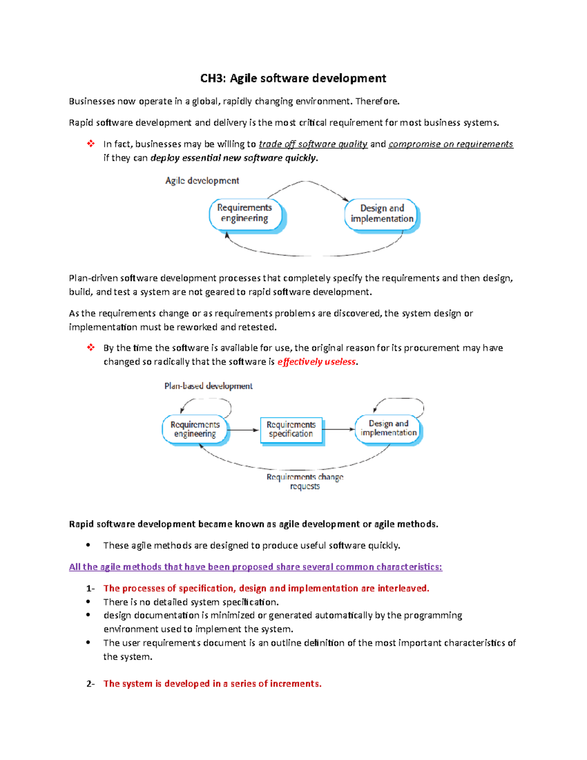 CH3 - Agile Software Development Overview and Techniques - Studocu