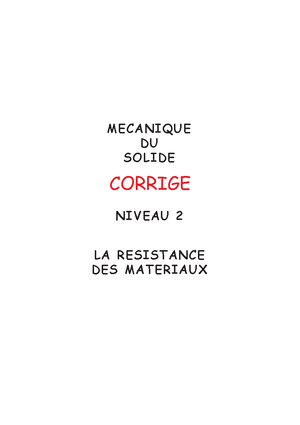 Cours Résumé-RDM - La résistance des matériaux résumé - RÈsistance des ...
