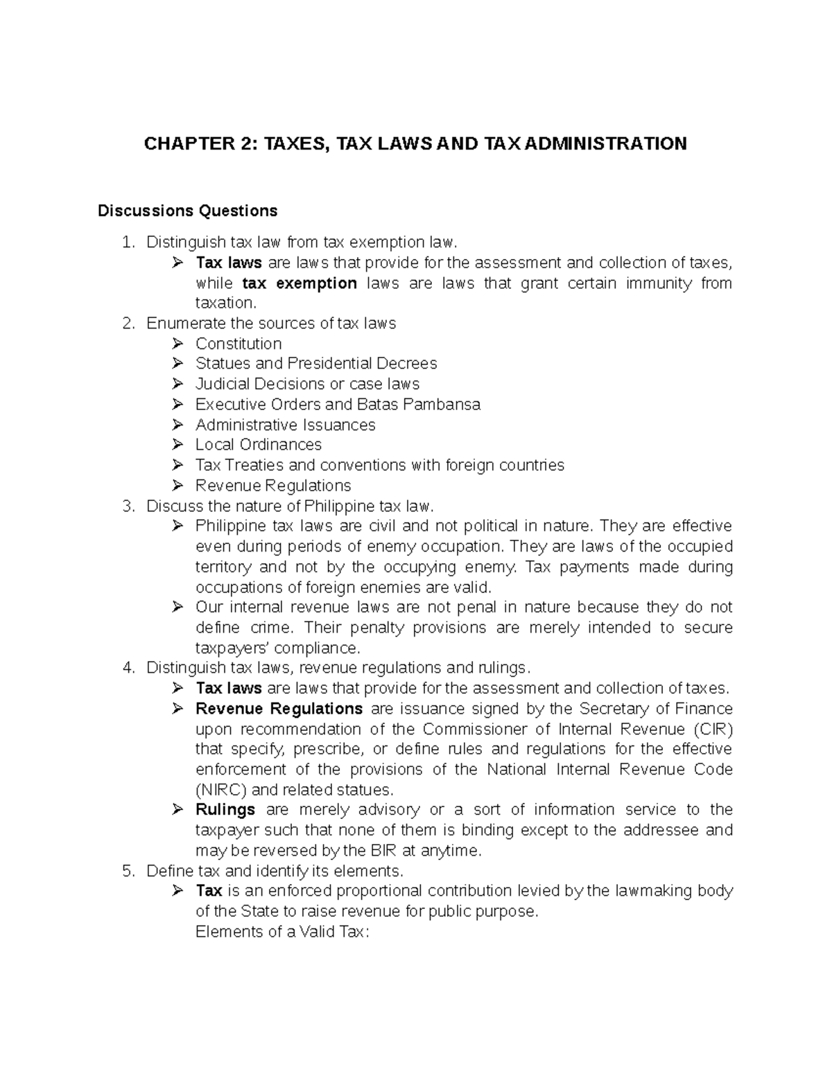 Chapter 2: Understanding Income Taxation and Related Laws (COURSE CODE ...
