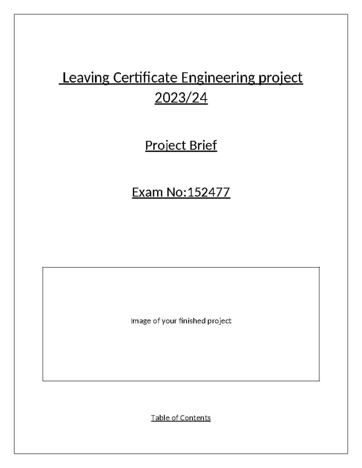 Leaving Cert Engineering Project: Drop Tower Design Brief EOLANN 2024 ...