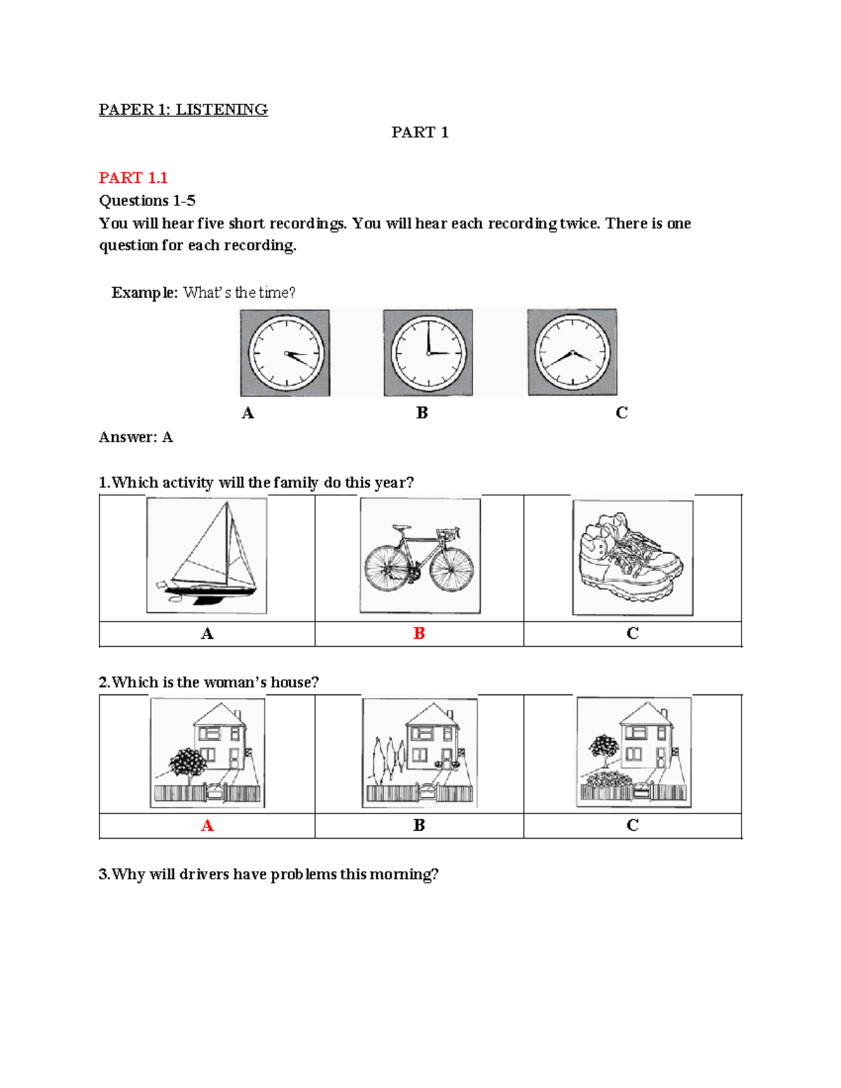 Listening Answers - Listening Practice Guide for Exams - Studocu