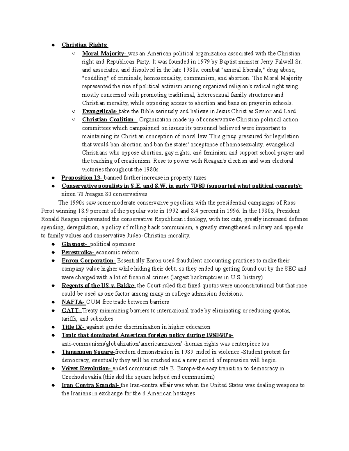 Ch. 26-27 Study Guide: Key Topics in American Political History - Studocu