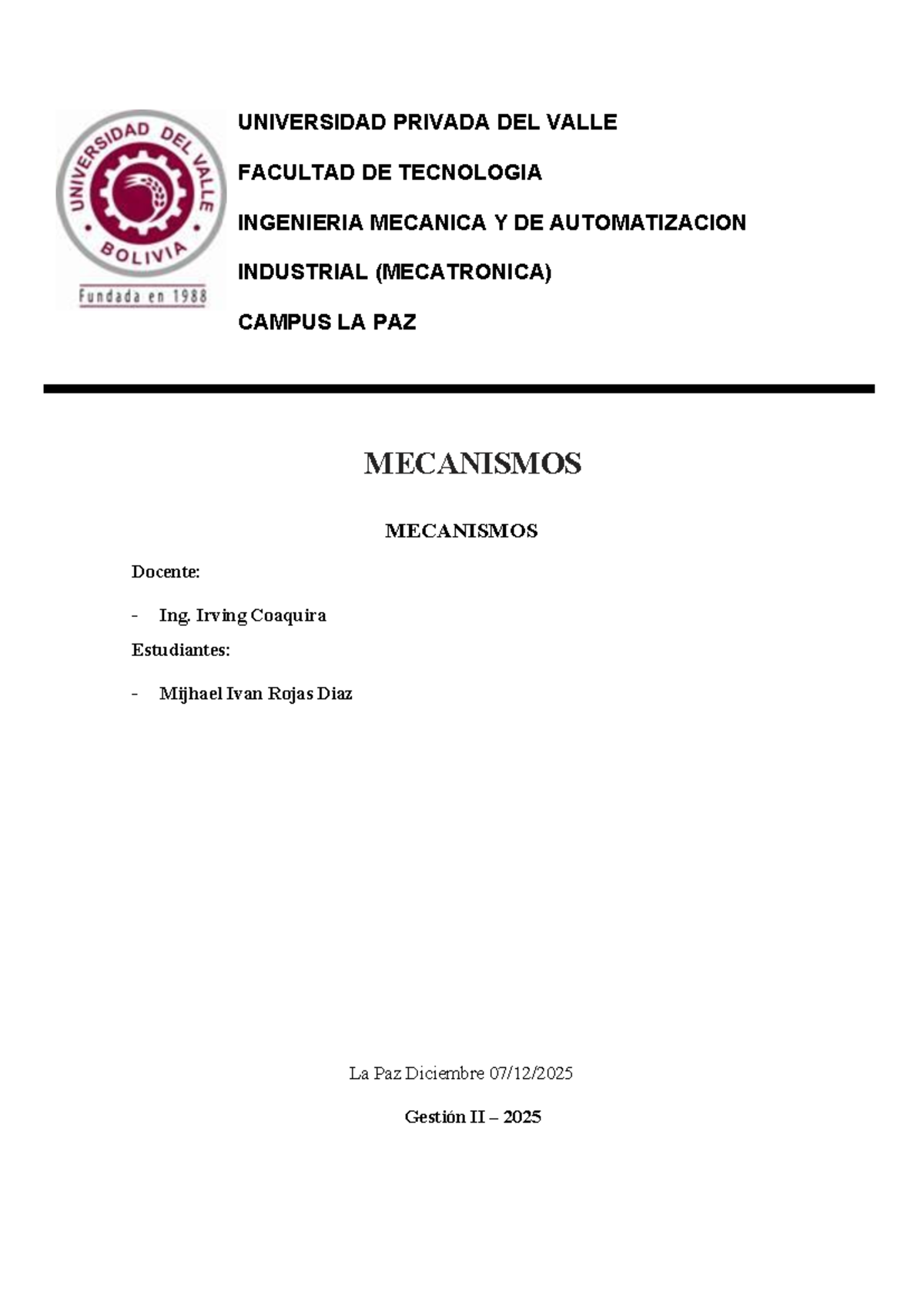 Mecanismos de Bloqueo y Seguridad en Ingeniería Mecánica (MEC) - Studocu