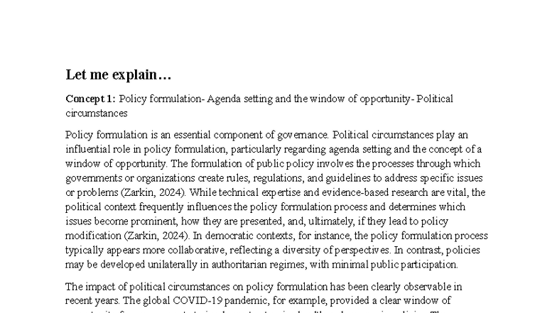 POL 101: Discussion on Policy Agenda Setting & Political Circumstances ...