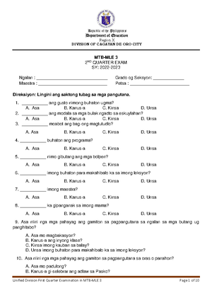 MATH5-Q4-MOD5 - None - Mathematics Quarter 4 – Module 5 : Converting ...