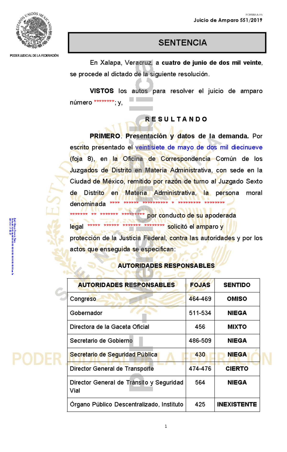Juicio de Amparo sobre Plataformas de Transporte (PJF) - Sentencia ...