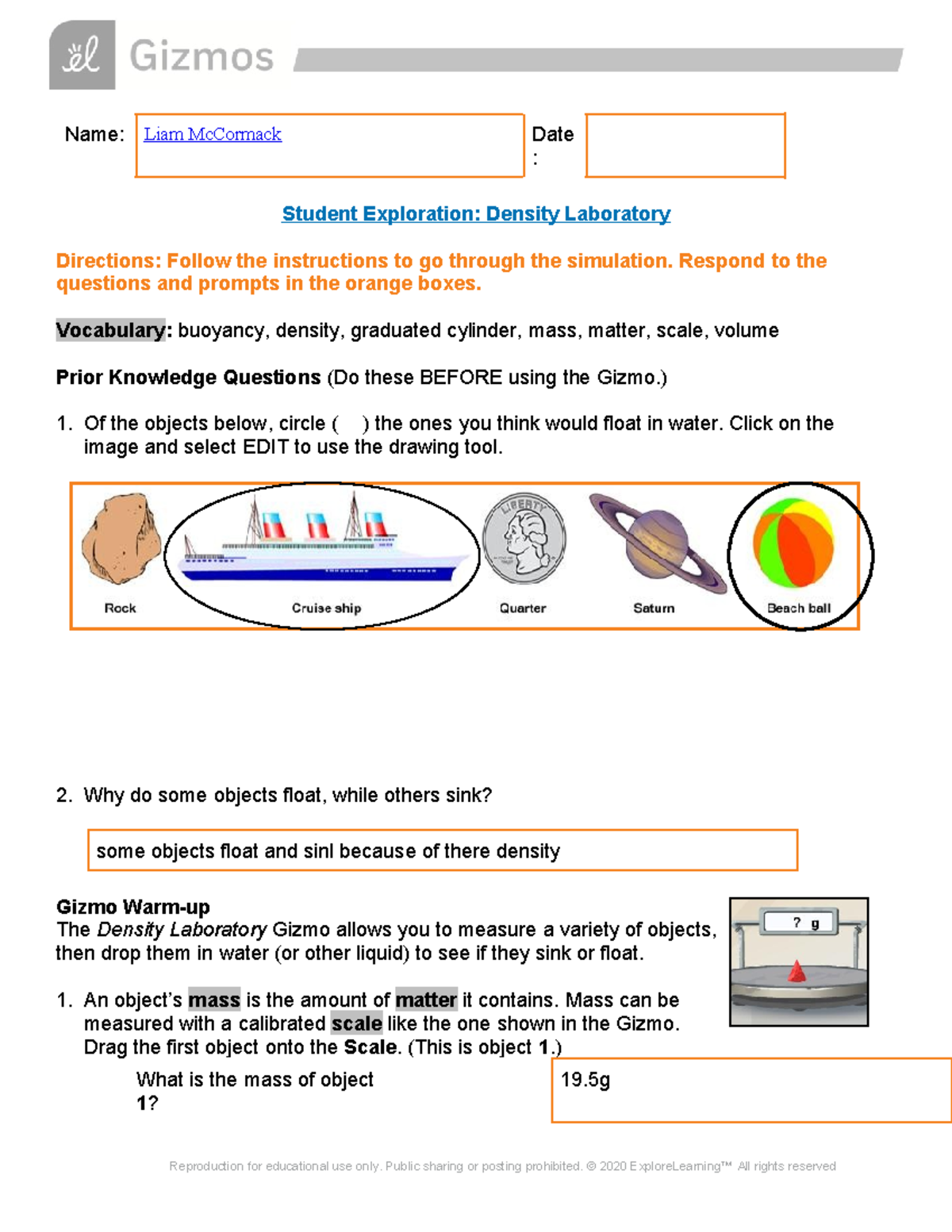 Density Simulation Lab Report - Liam McCormack - Studocu