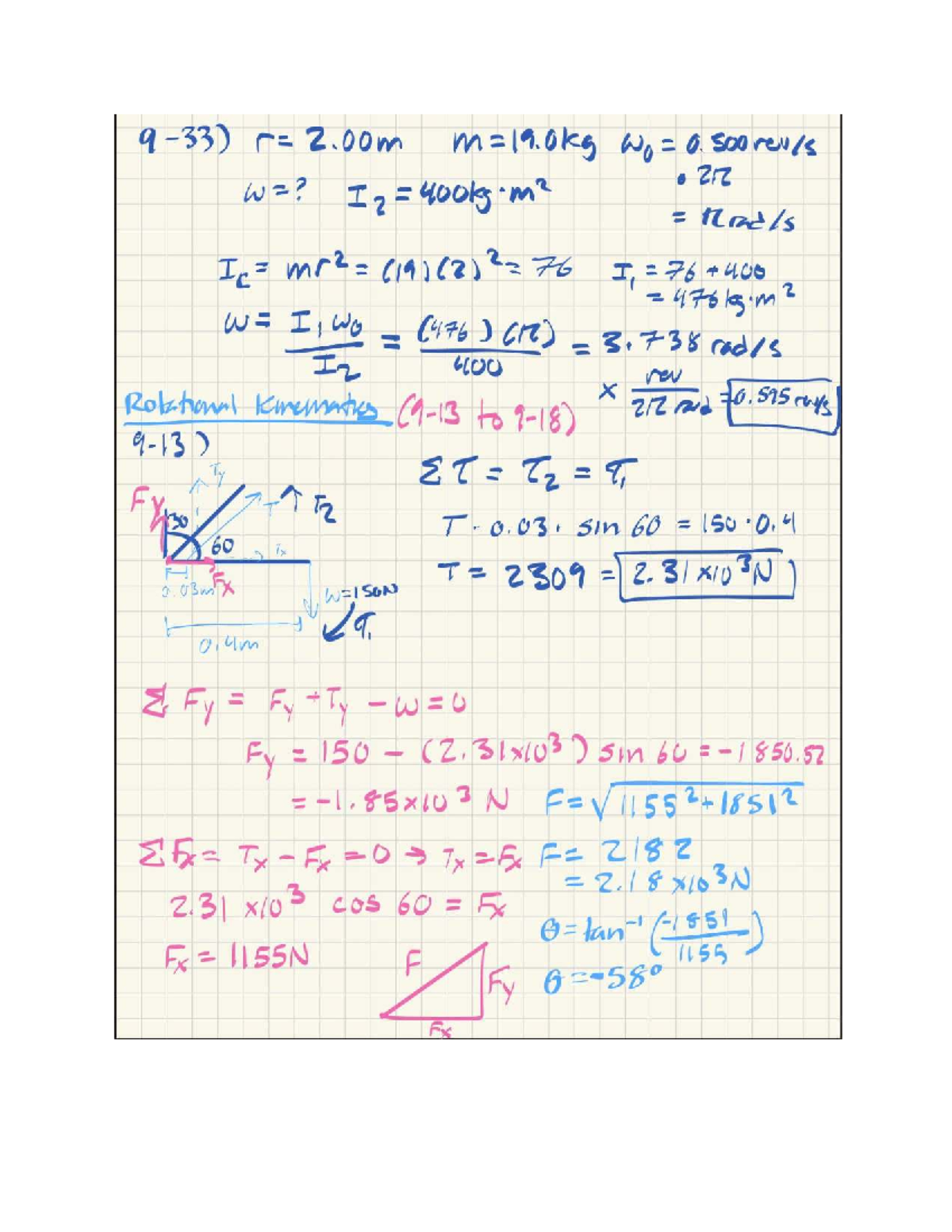 PHY1080 Rotational Kinematics Problems and Solutions - Studocu