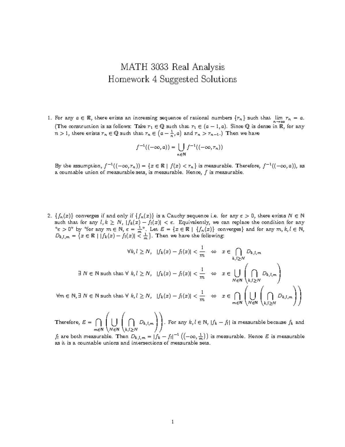 MATH 3033 Fall 2023 Homework 4 Suggested Solutions - Studocu