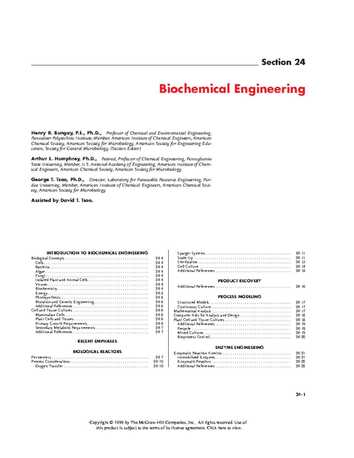 Biochemical Engineering Concepts and Applications (CHE-24) - Studocu