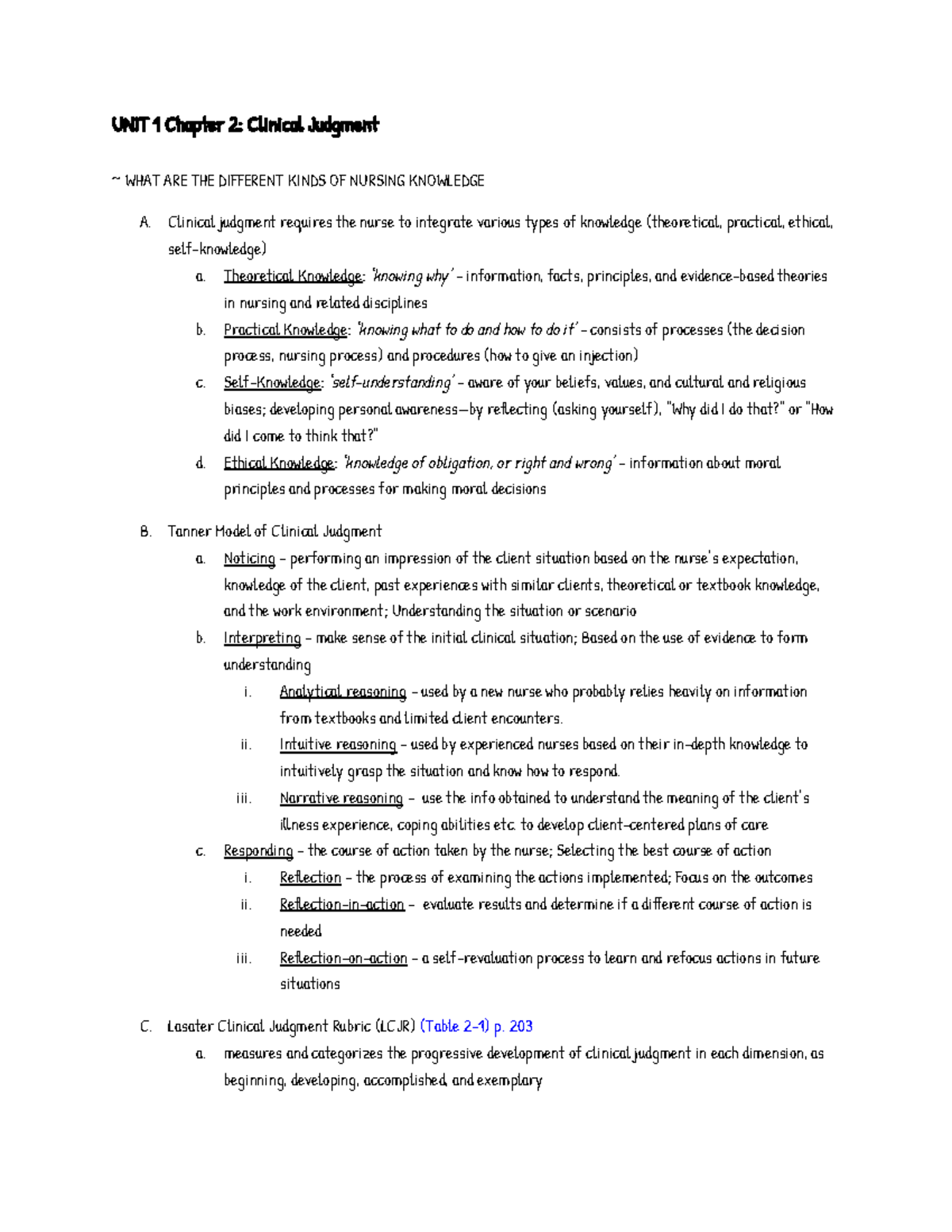 NRS 104 Chapter 2: Understanding Different Nursing Knowledge Types ...
