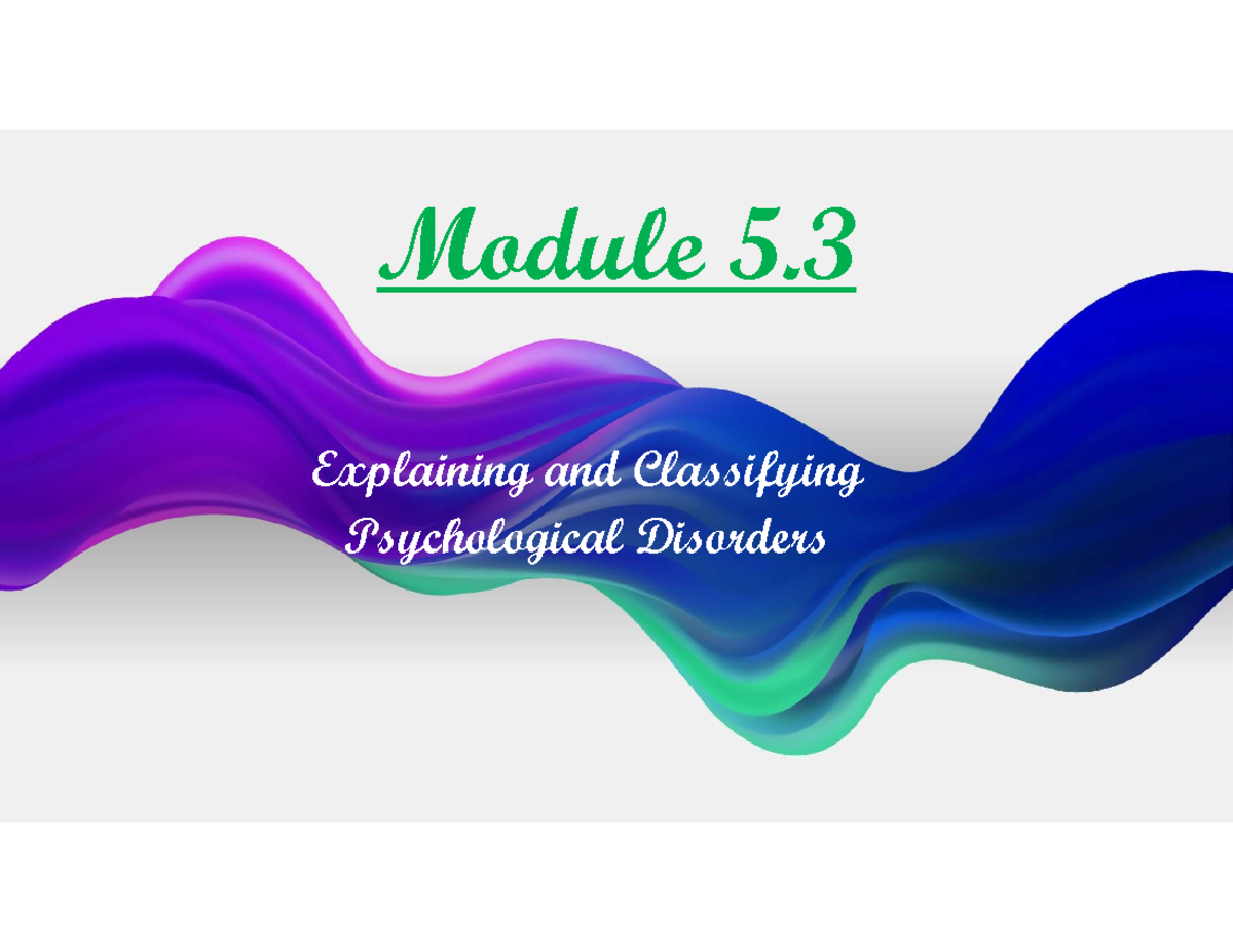 Psychological Disorders: Classification & Stigma in AP Psych CED - Studocu
