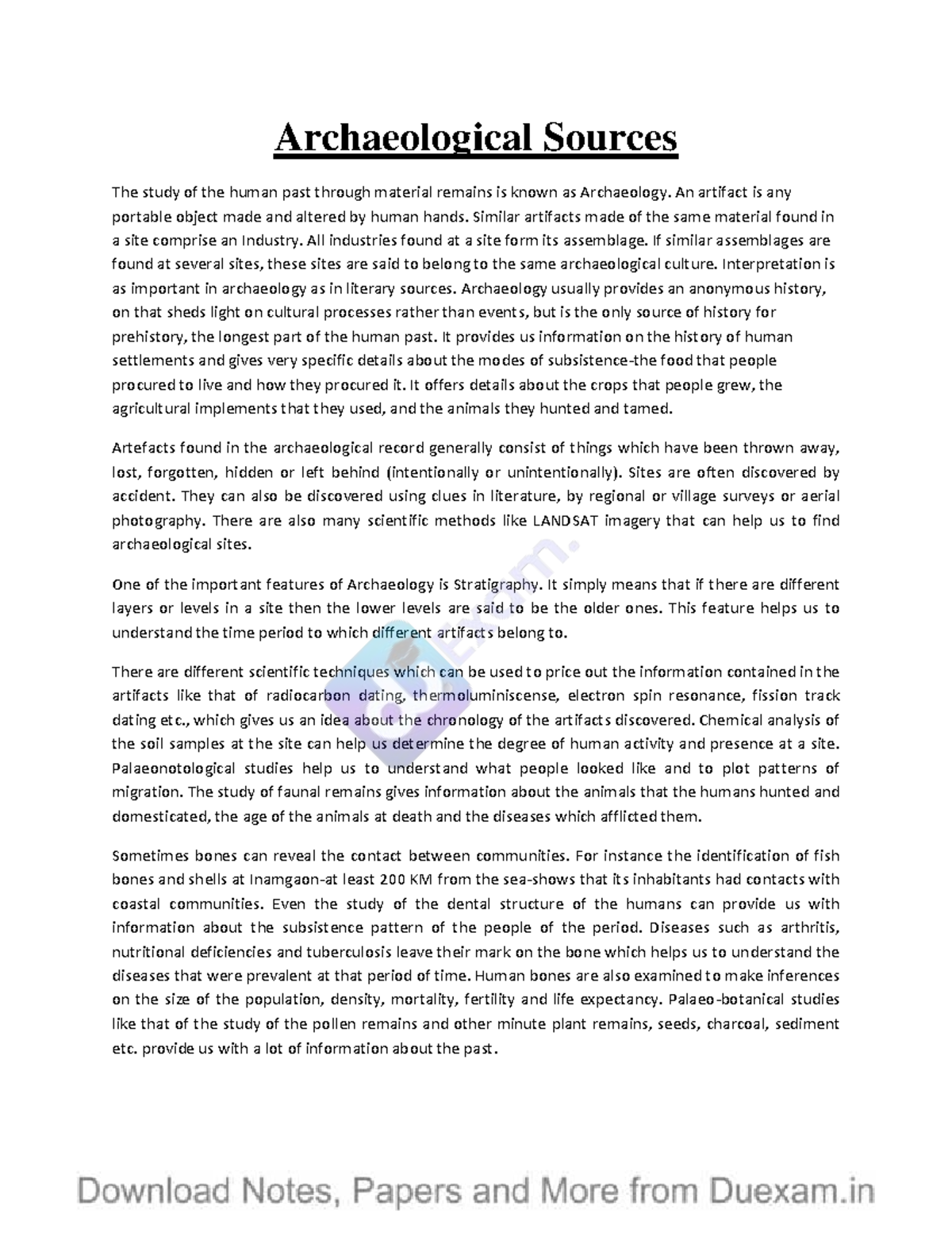 Archaeological Sources: Understanding Human History Through Artifacts ...