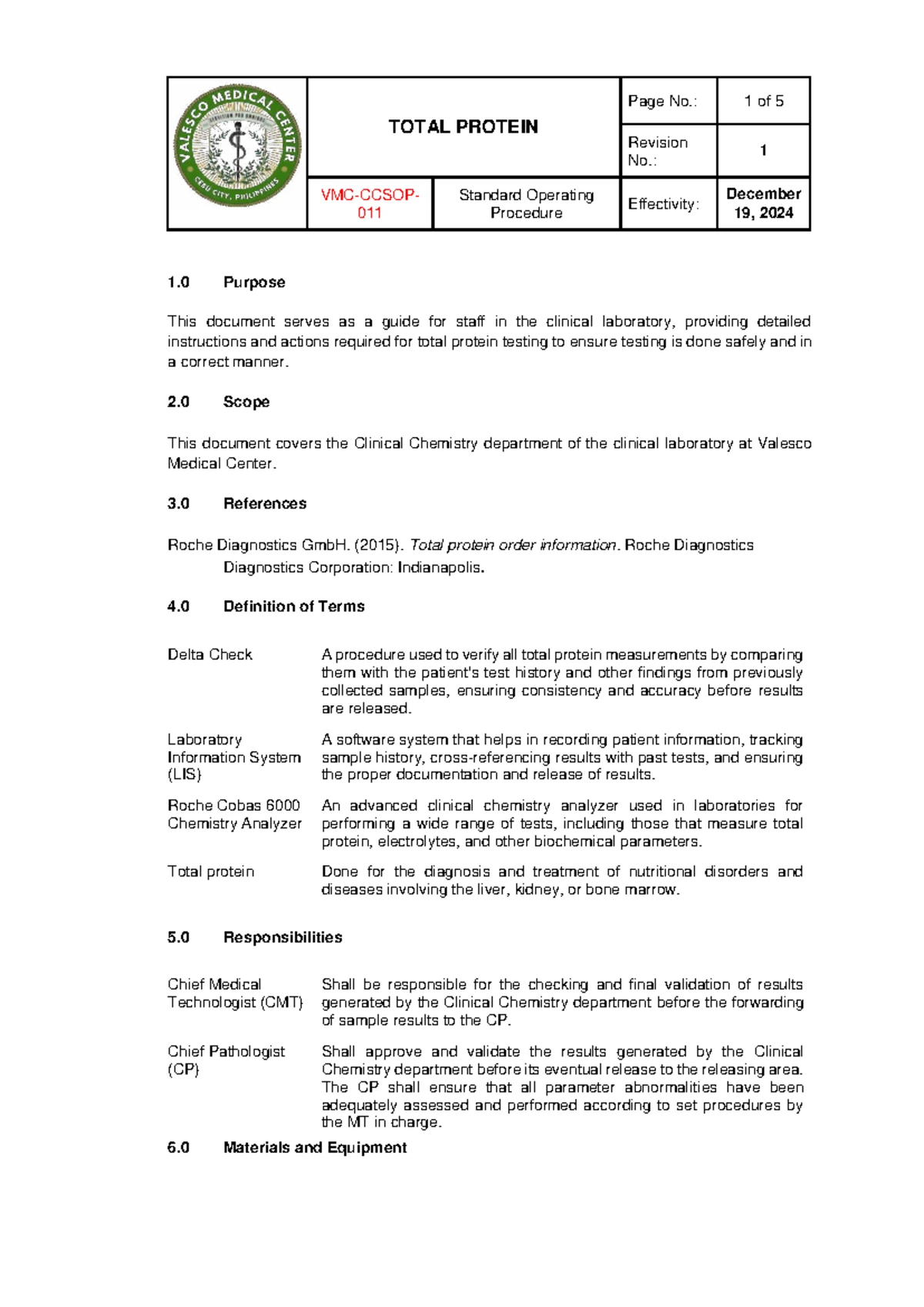 CEREBROSPINAL FLUID SOP (Revision 1) for Microbiology Testing - Studocu