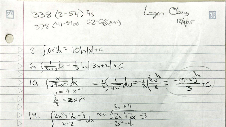 Calculus Integration Techniques - Course Code: 338 (2-54) - Studocu