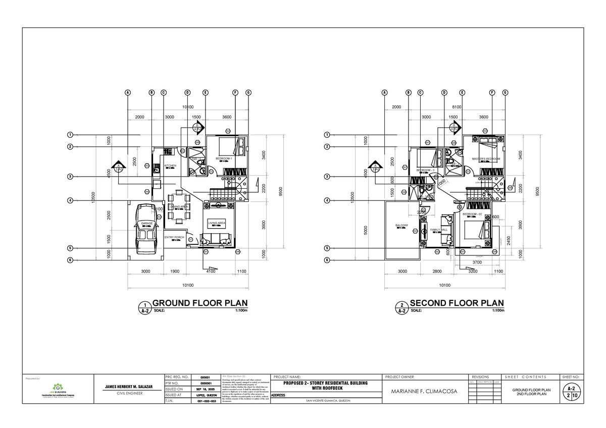 Salazar Architectural Plans - A2 - Residential Building Layout - Studocu