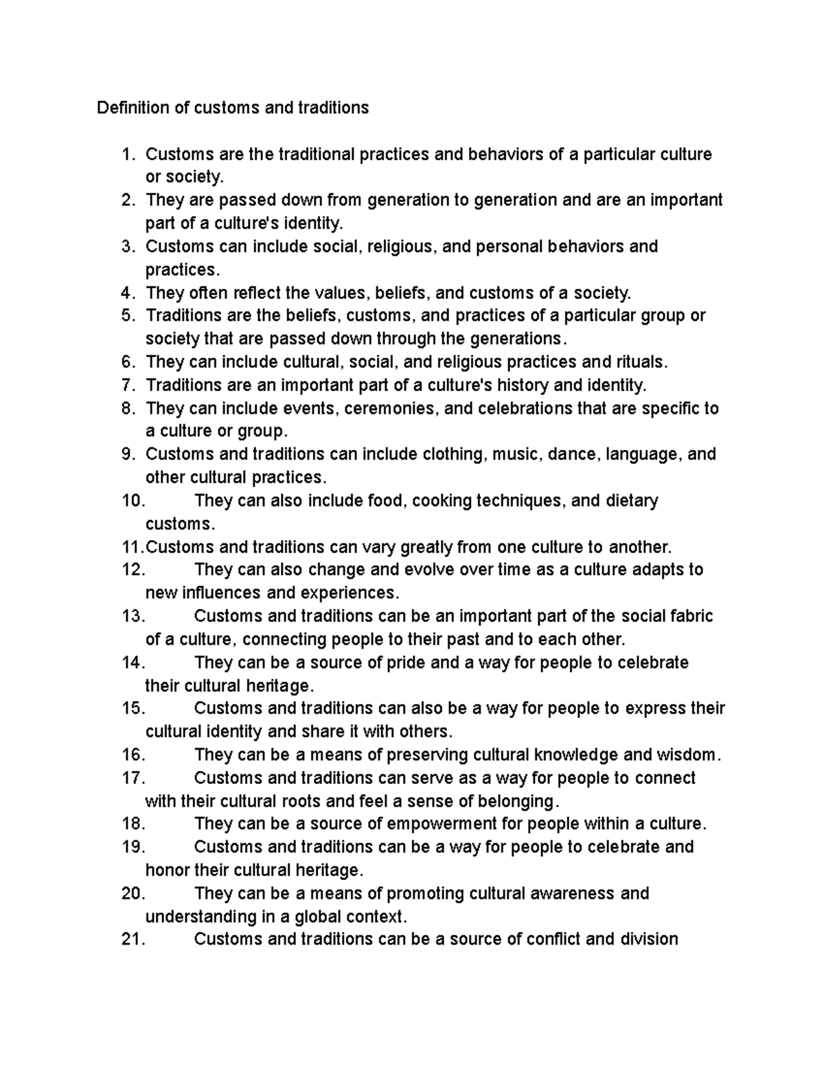 Definition of customs and traditions - Definition of customs and ...