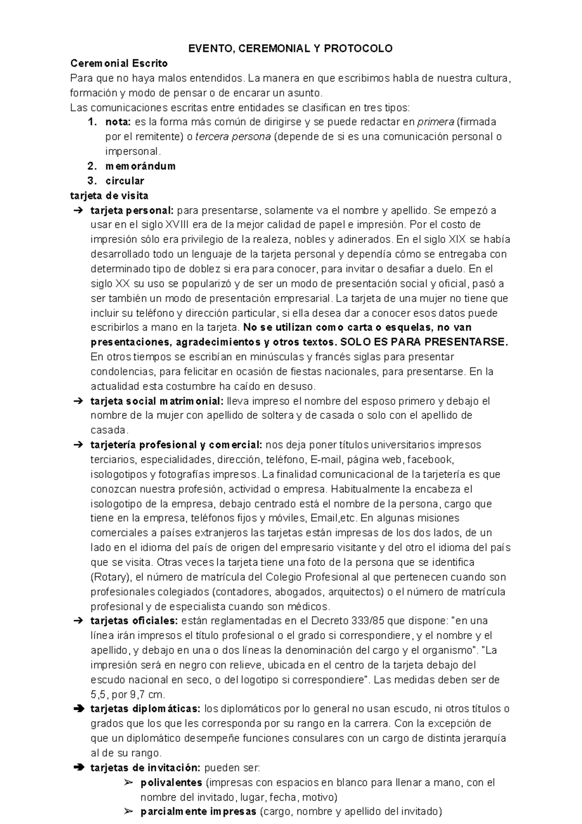 Eventos 2P - cool - EVENTO, CEREMONIAL Y PROTOCOLO Ceremonial Escrito ...