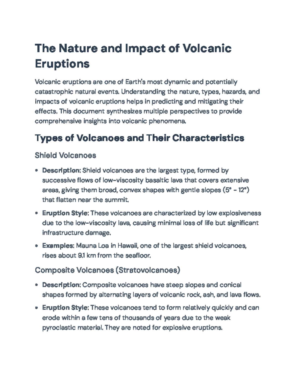 Understanding Volcanic Eruptions: Types, Hazards, and Climate Impact ...