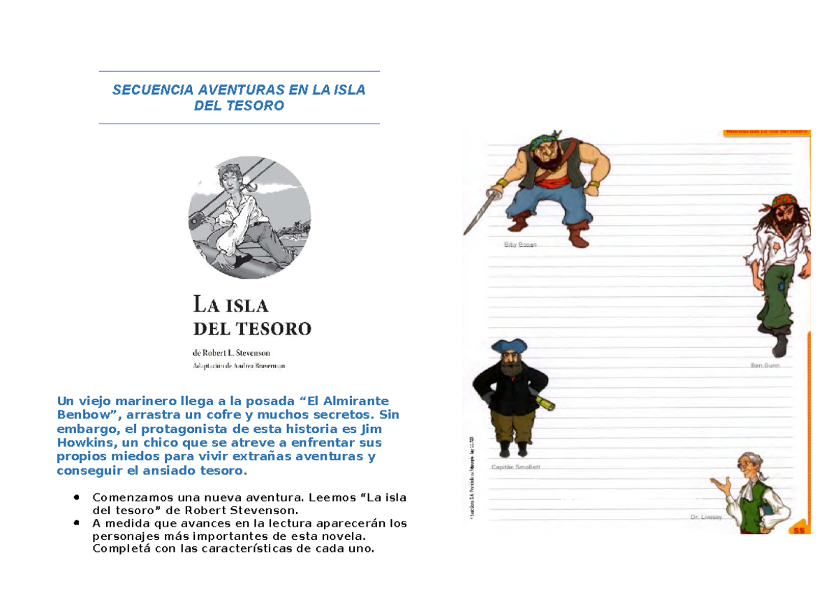Secuencia de Aventura: Análisis de "La Isla del Tesoro" (Literatura ...