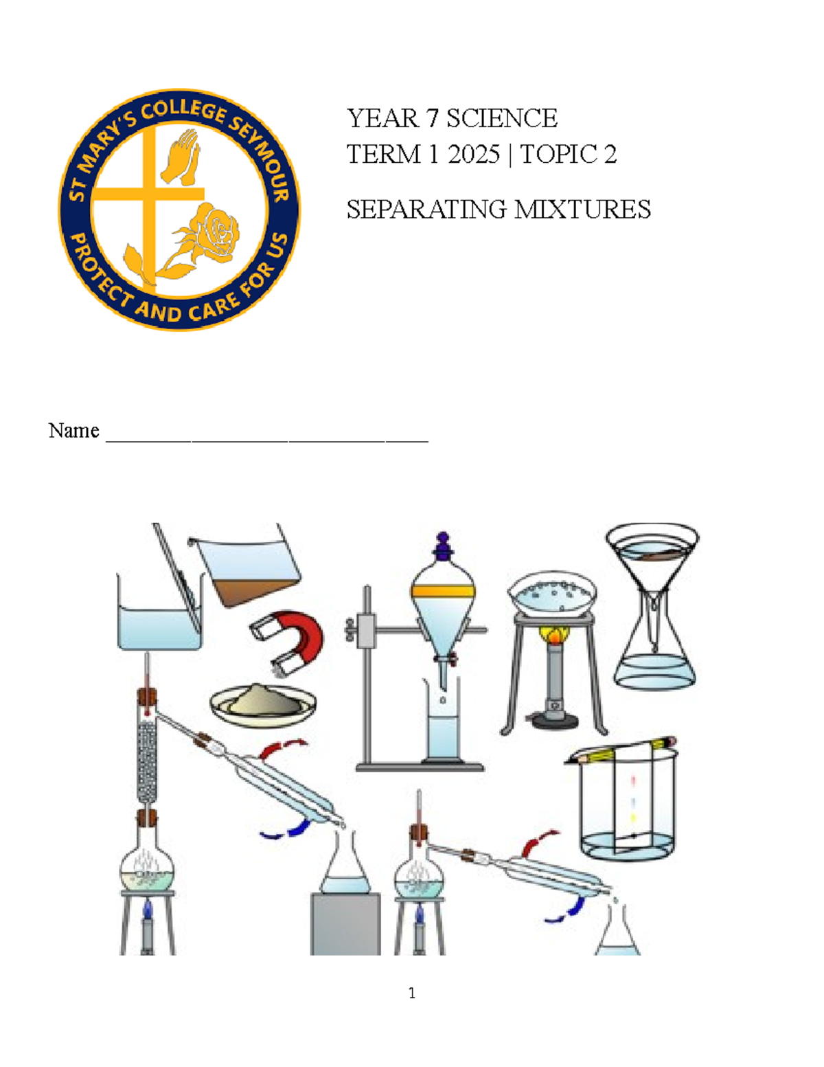 TERM 1 2025 | TOPIC 2: SEPARATING MIXTURES STUDY GUIDE - Studocu