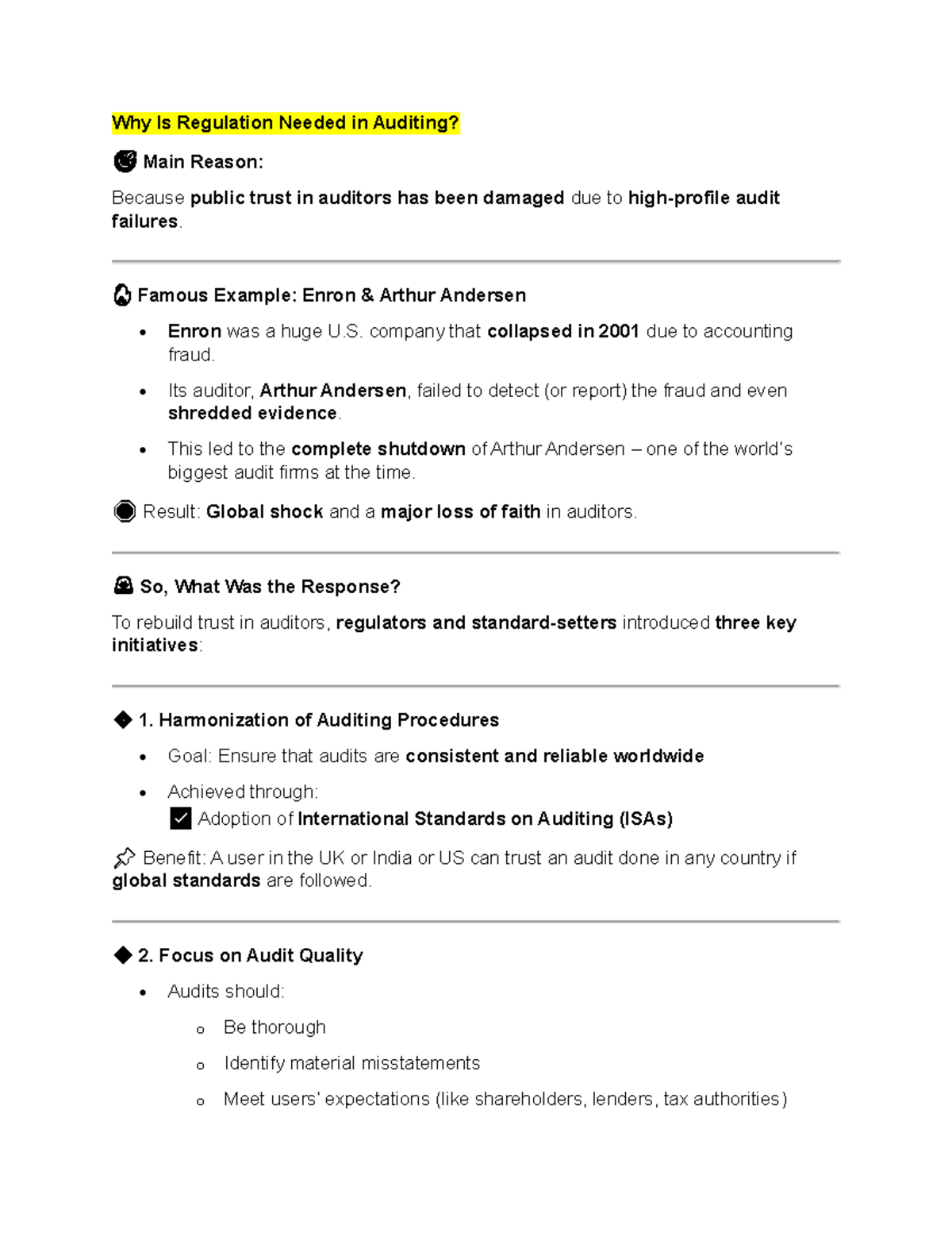 Revision CH-2: Rules and Regulations in Auditing and Their Importance ...