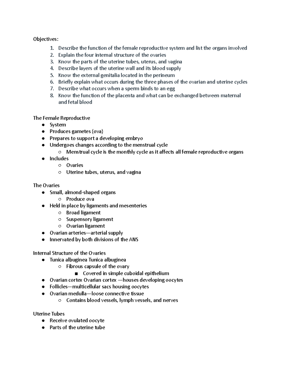 Female Reproductive System Overview: Anatomy, Function & Cycles (BIO ...