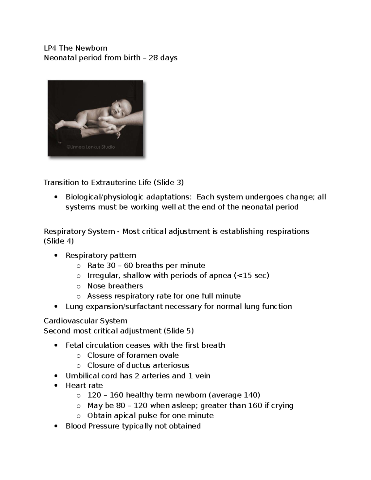 LP4 Newborn Care: Key Adjustments & Nursing Interventions (Slides ...