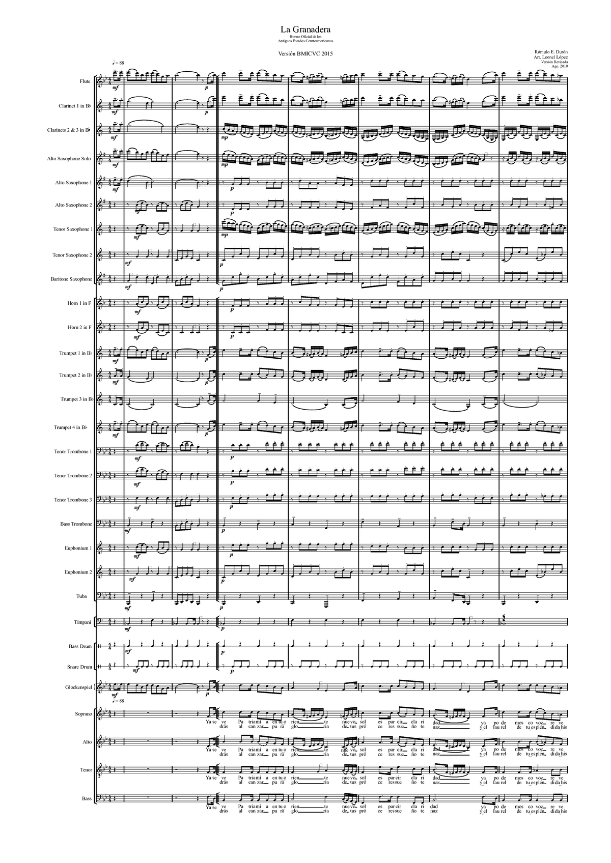 La Granadera: Himno Oficial de los Antiguos Estados Centroamericanos ...