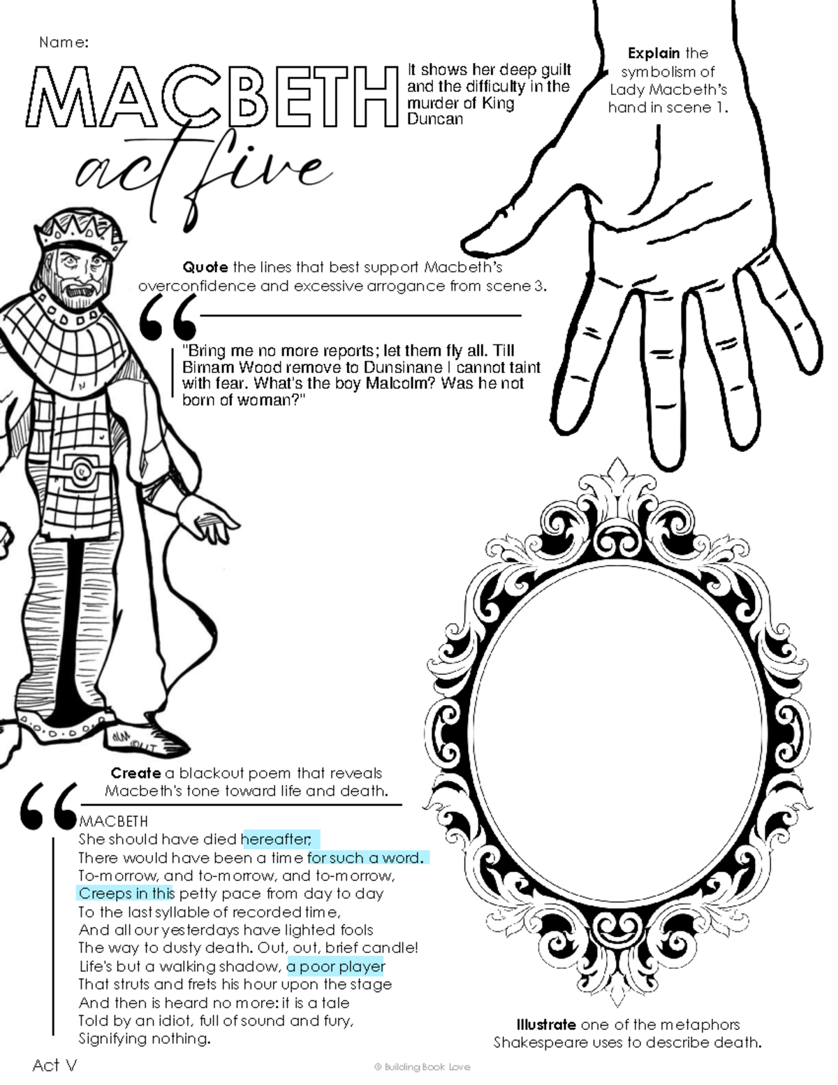 MACBETH Act V: Interactive Notes on Overconfidence & Symbolism - Studocu