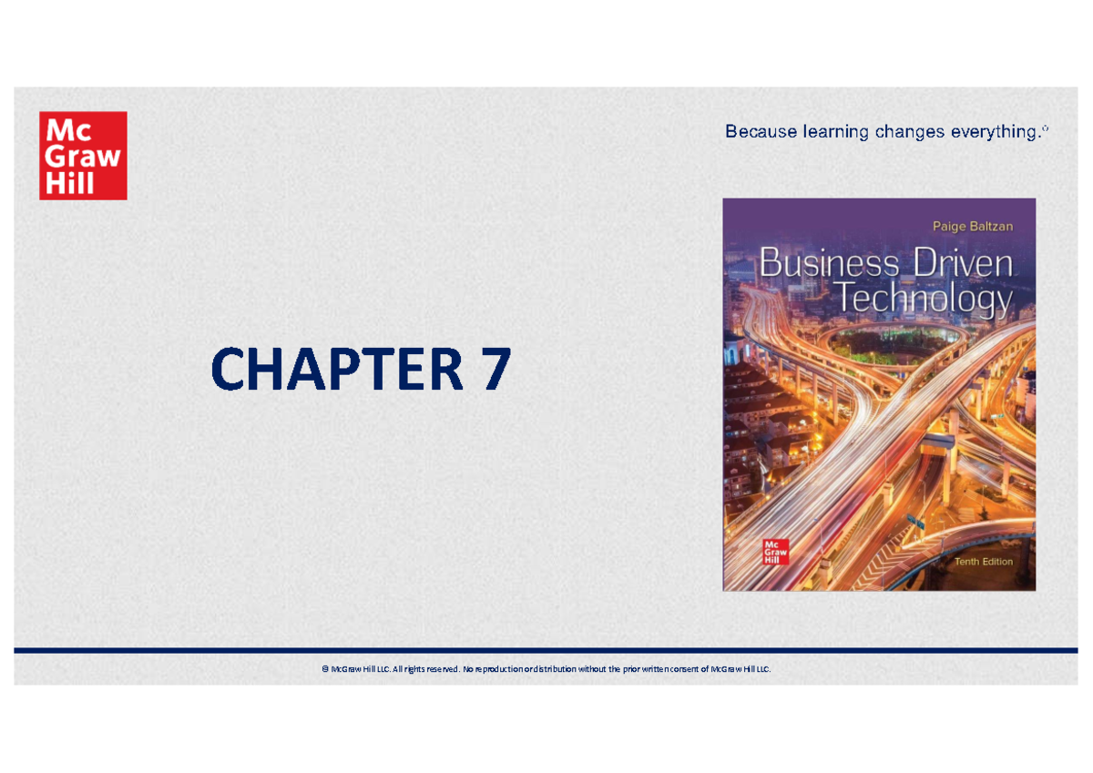 Chapter 7: Organizing Data and Information - McGraw Hill LLC - Studocu