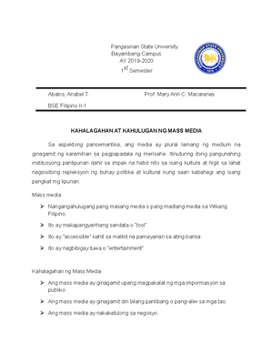 Filipino 10 Q1W3 - MODULE - Filipino Unang Kwarter - Modyul 3 Mga ...