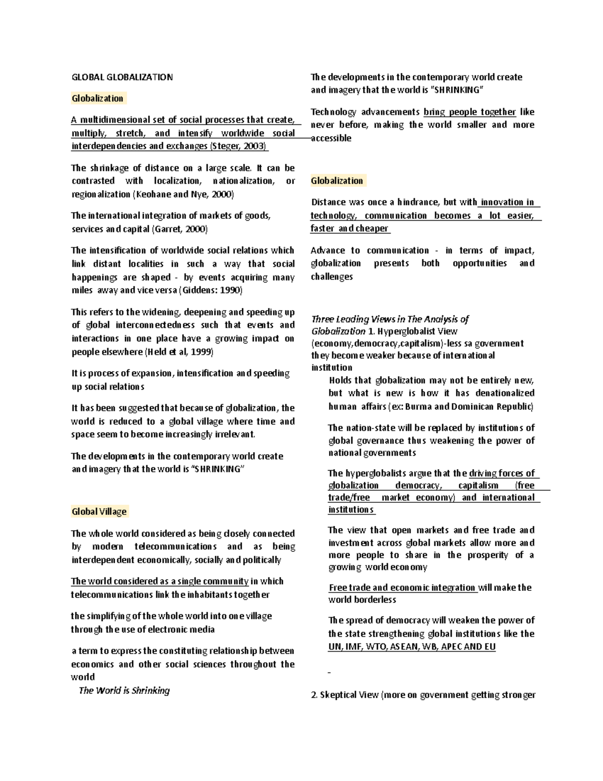 GLOBALIZATION: A Comprehensive Overview of Its Dimensions and Impacts ...