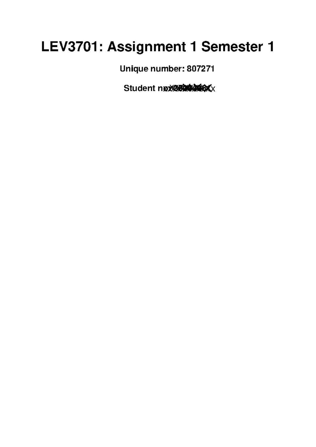 LEV3701 Assignment 1: Admissibility of Evidence in Trials - Studocu