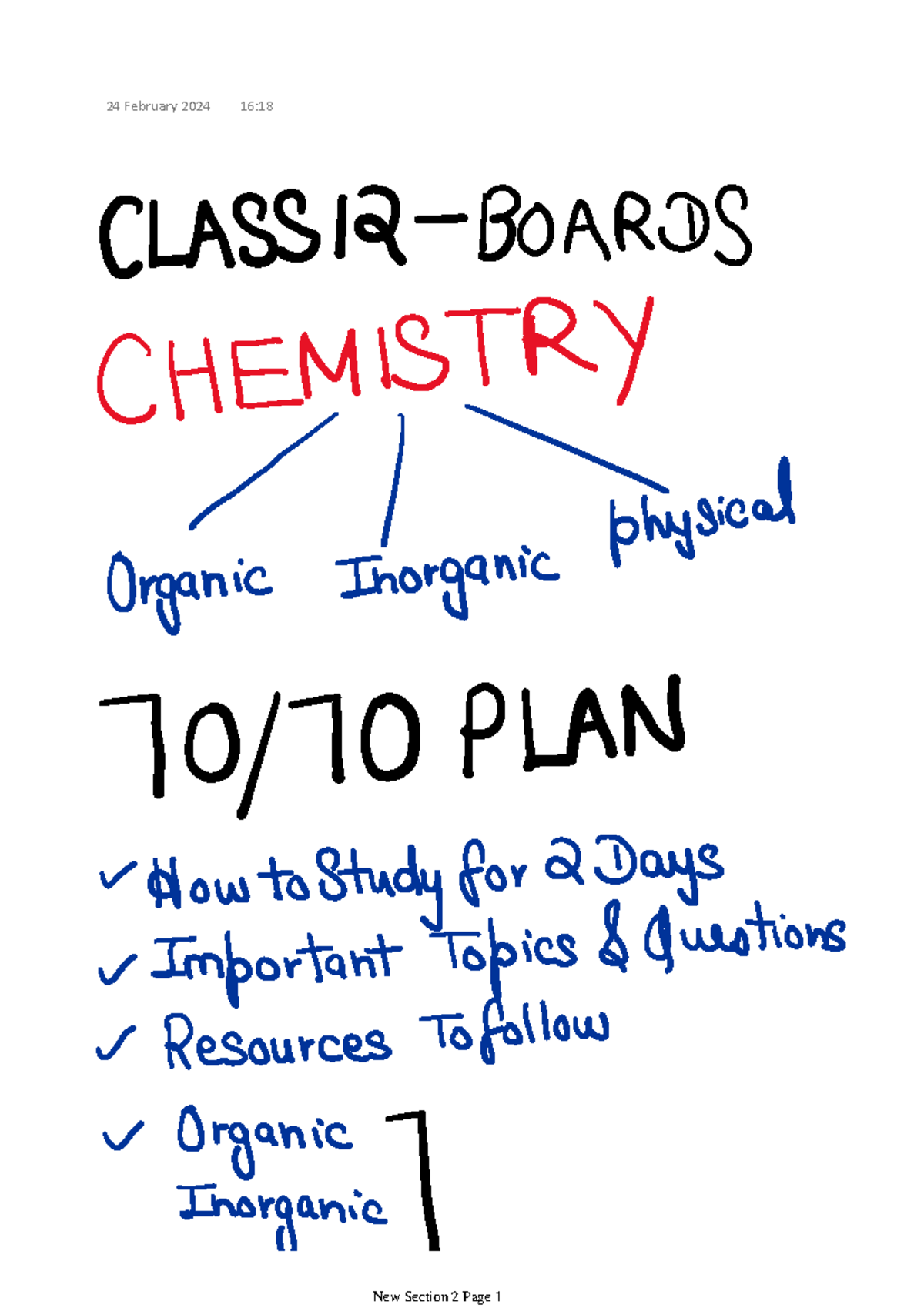 Class 12 Chemistry 70 Marks - Chemistry class 12 - 24 February 2024 16 ...