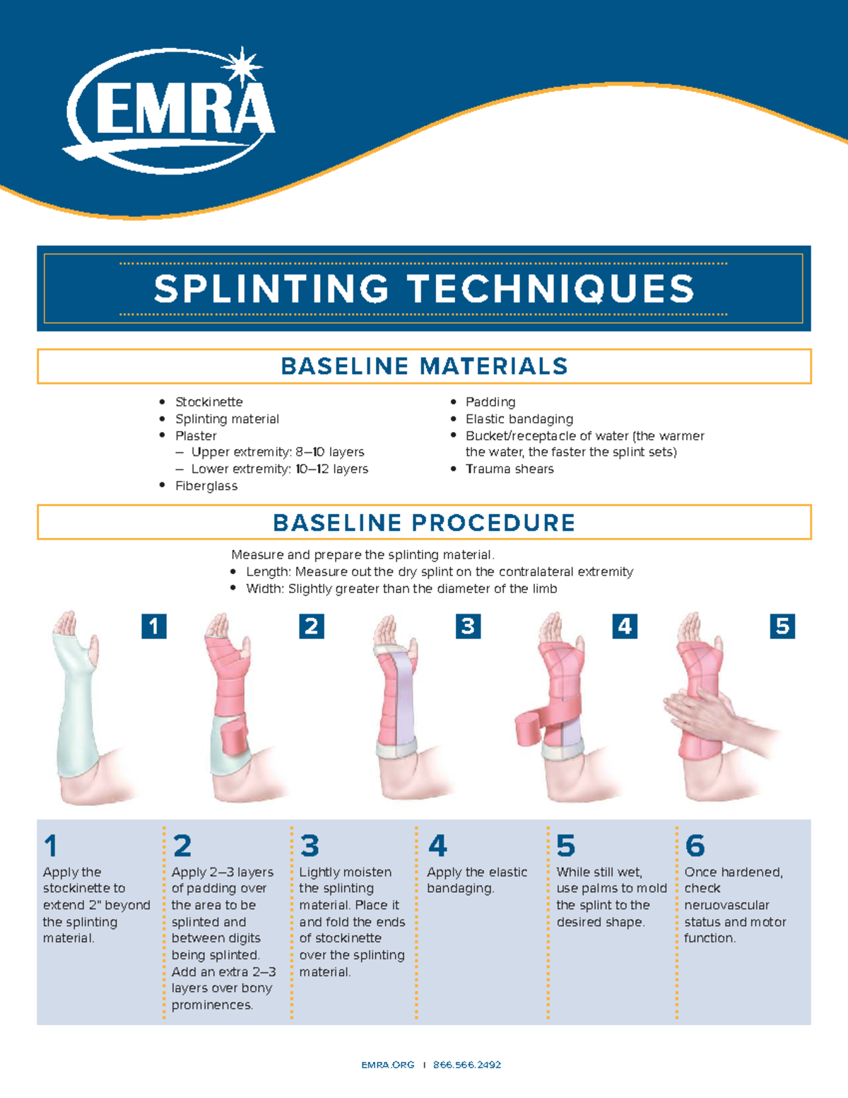 EMRA Splinting Techniques Guide: Materials & Procedures - Studocu