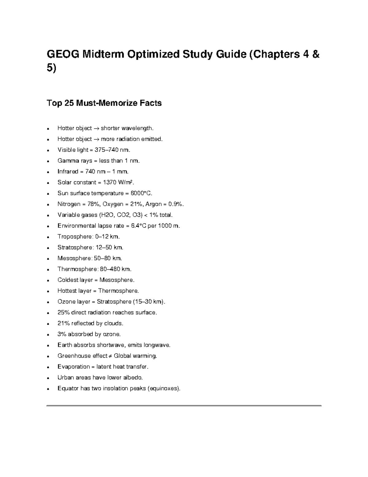 GEOG Midterm Study Guide: Key Concepts from Chapters 4 & 5 - Studocu
