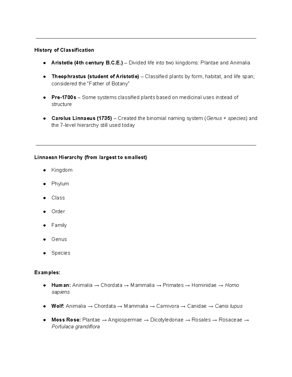 BIO LAB Chap 2 - Plant Classification and Anatomy Overview - Studocu