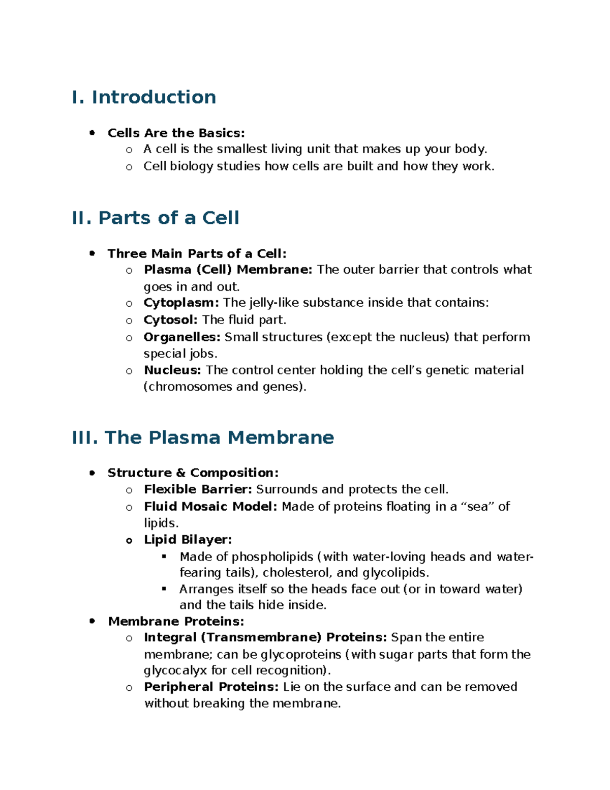 Cell Biology Overview: Structure, Function, and Division of Cells - I ...