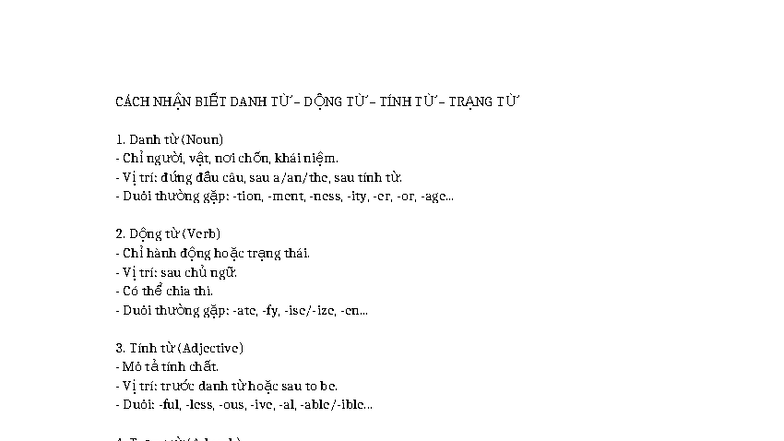 Cach nhan biet tu loai - gffffffffffffff vv - CÁCH NH ẬN BI ẾT DANH T Ừ ...