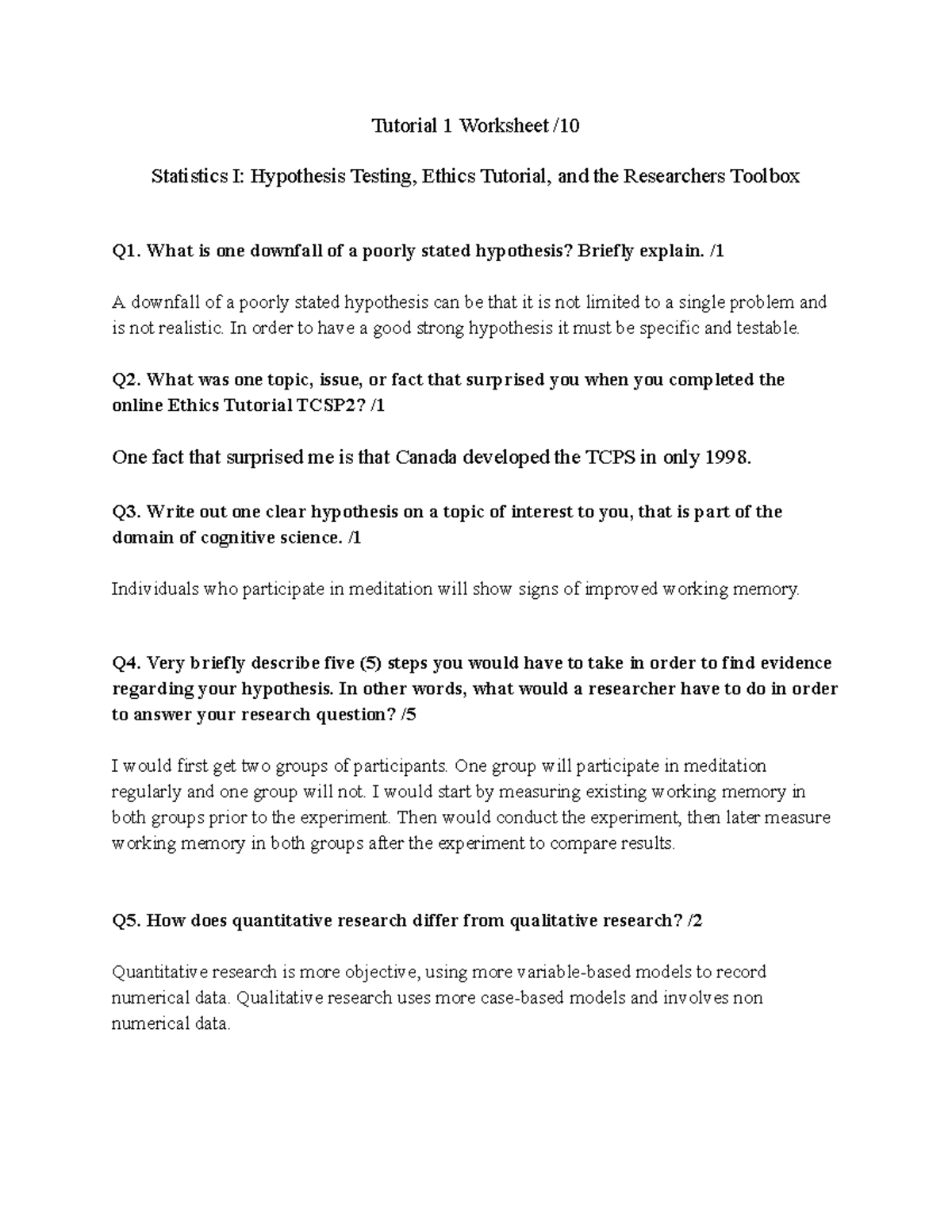 Methods In Cog Sci - TUT 1 Worksheet 2 - Tutorial 1 Worksheet ...