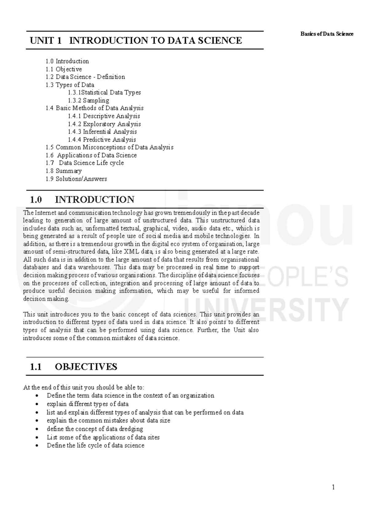 Unit 1 - Data Science Basics: Essential Notes for Beginners - Studocu