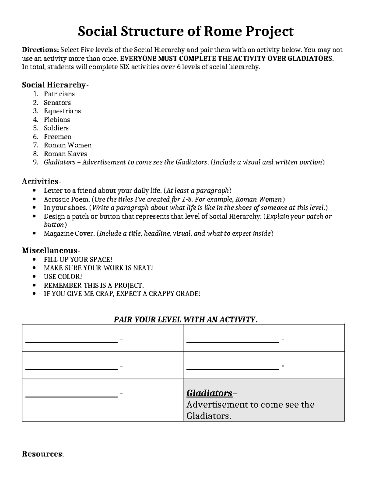 Social Structure of Rome Project-1 - Social Structure of Rome Project ...