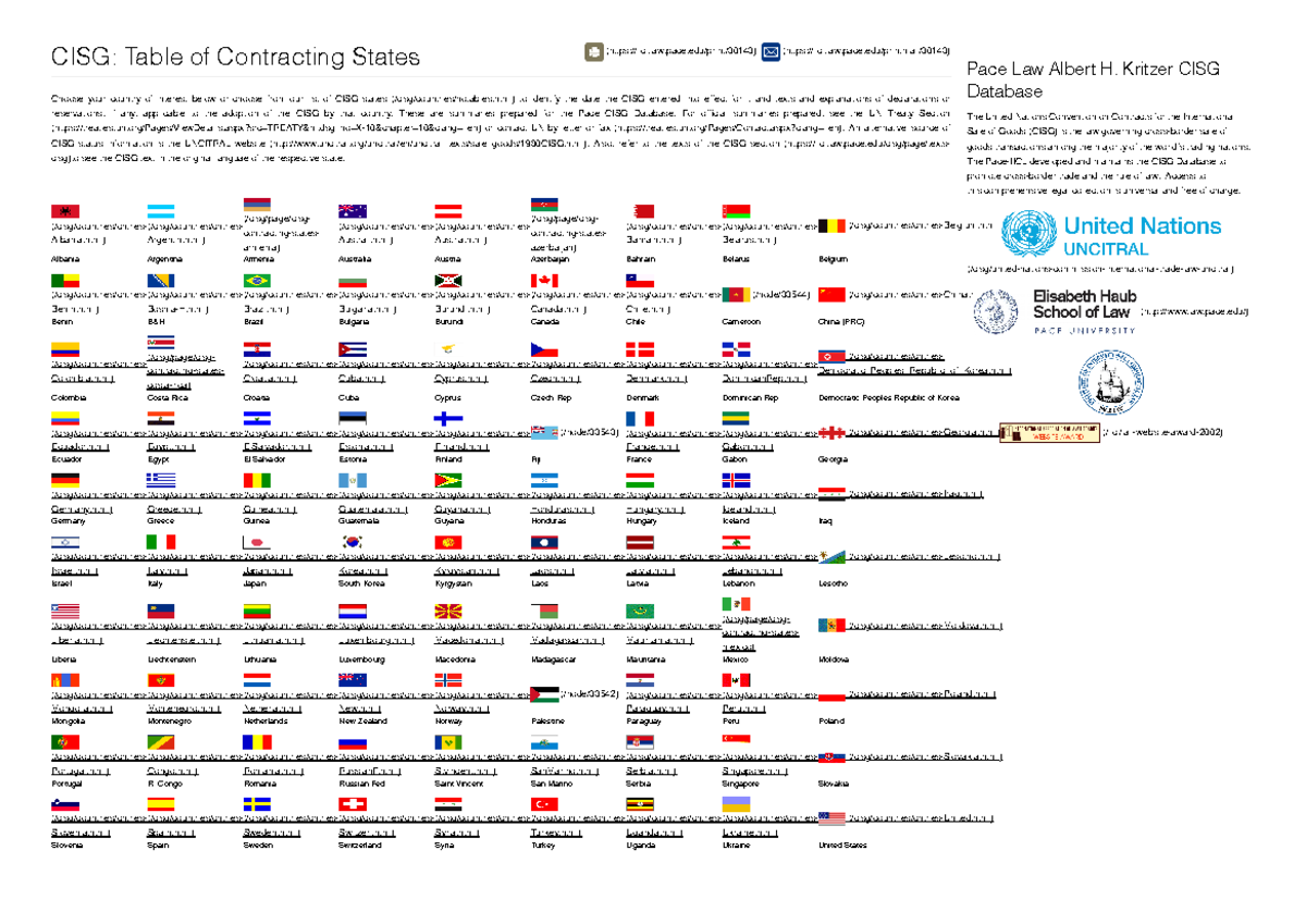 CISG Contracting States Overview and Effective Dates - Studocu