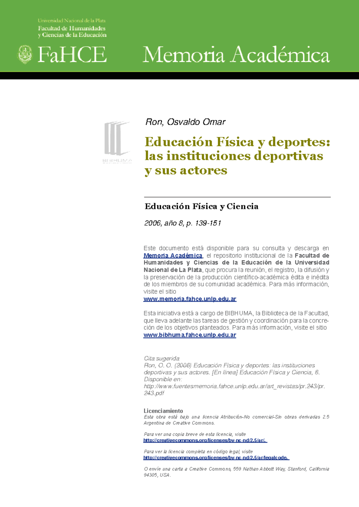 Educación Física y Deportes: Instituciones y Actores (EDU 2006) - Studocu