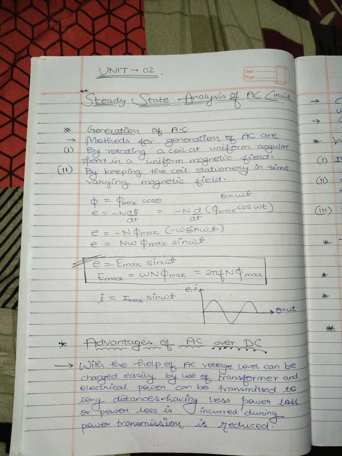 UNIT 02: Steady State Analysis of AC Circuits and Generation Methods - Studocu