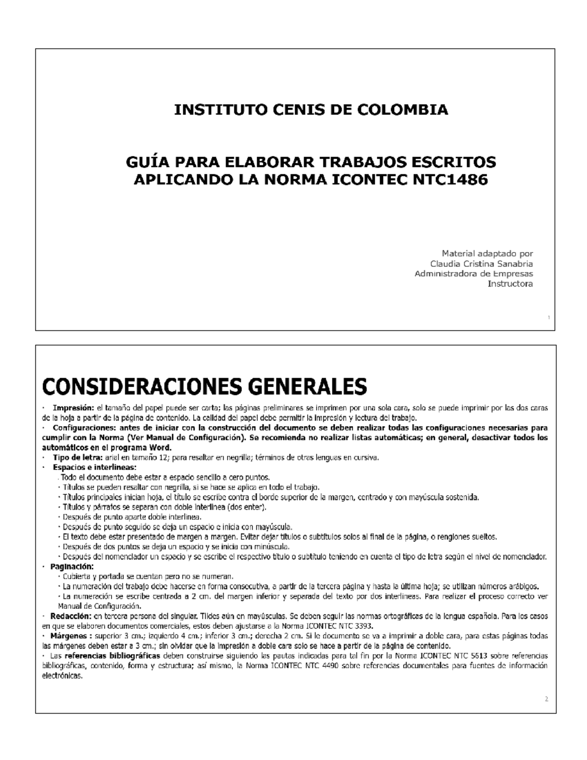 Guía ICONTEC para Trabajos Escritos: Normas y Recomendaciones - Studocu