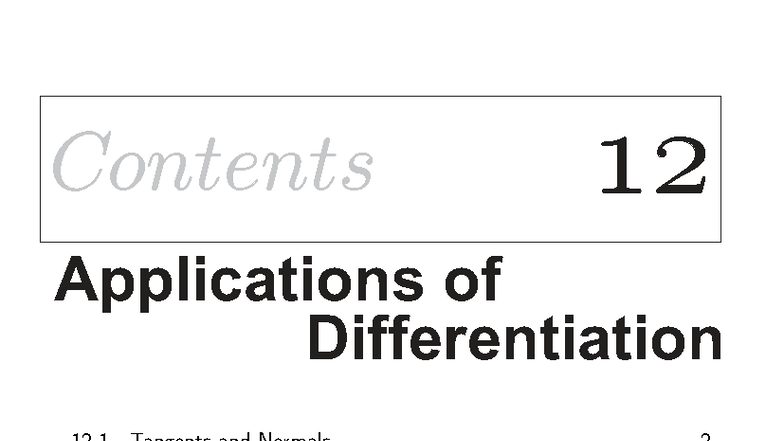 HELM 2008: Workbook 12 - Applications of Differentiation: Tangents ...